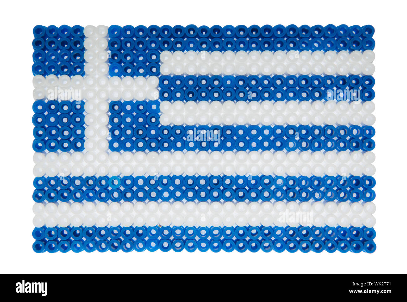 Flag of Greece made of plastic pearls Stock Photo - Alamy