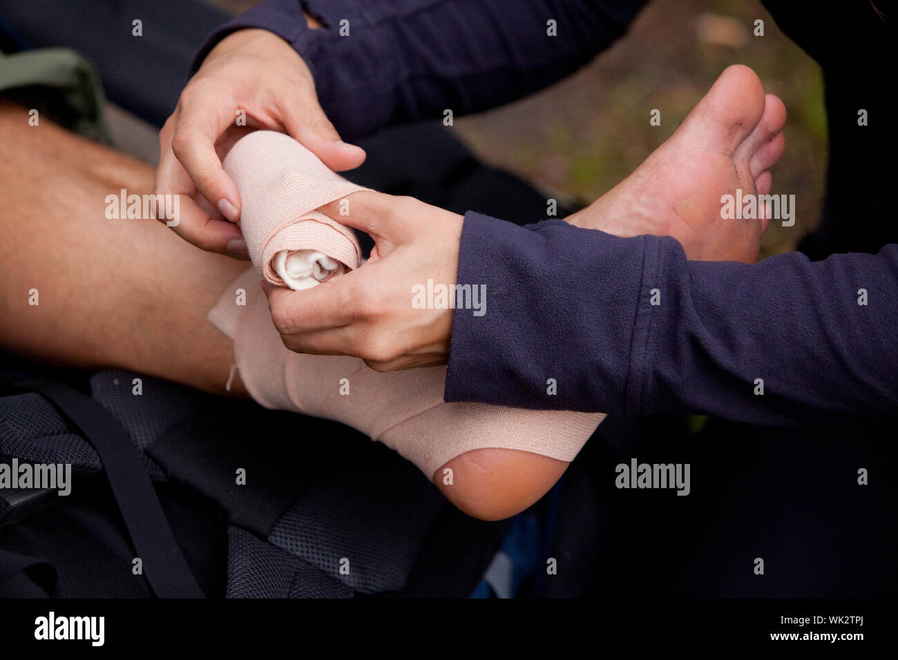 Ankle Tensor Bandage Stock Photo - Alamy