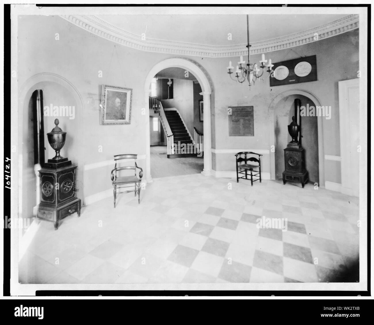 Interior of Octagon House showing circular vestibule, Washington, D.C ...