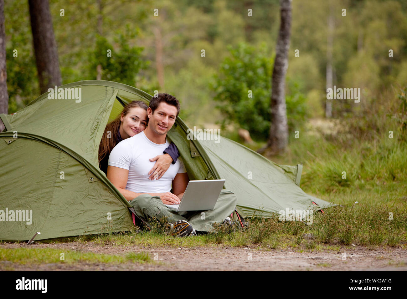 Computer Outdoor Tent Stock Photo - Alamy