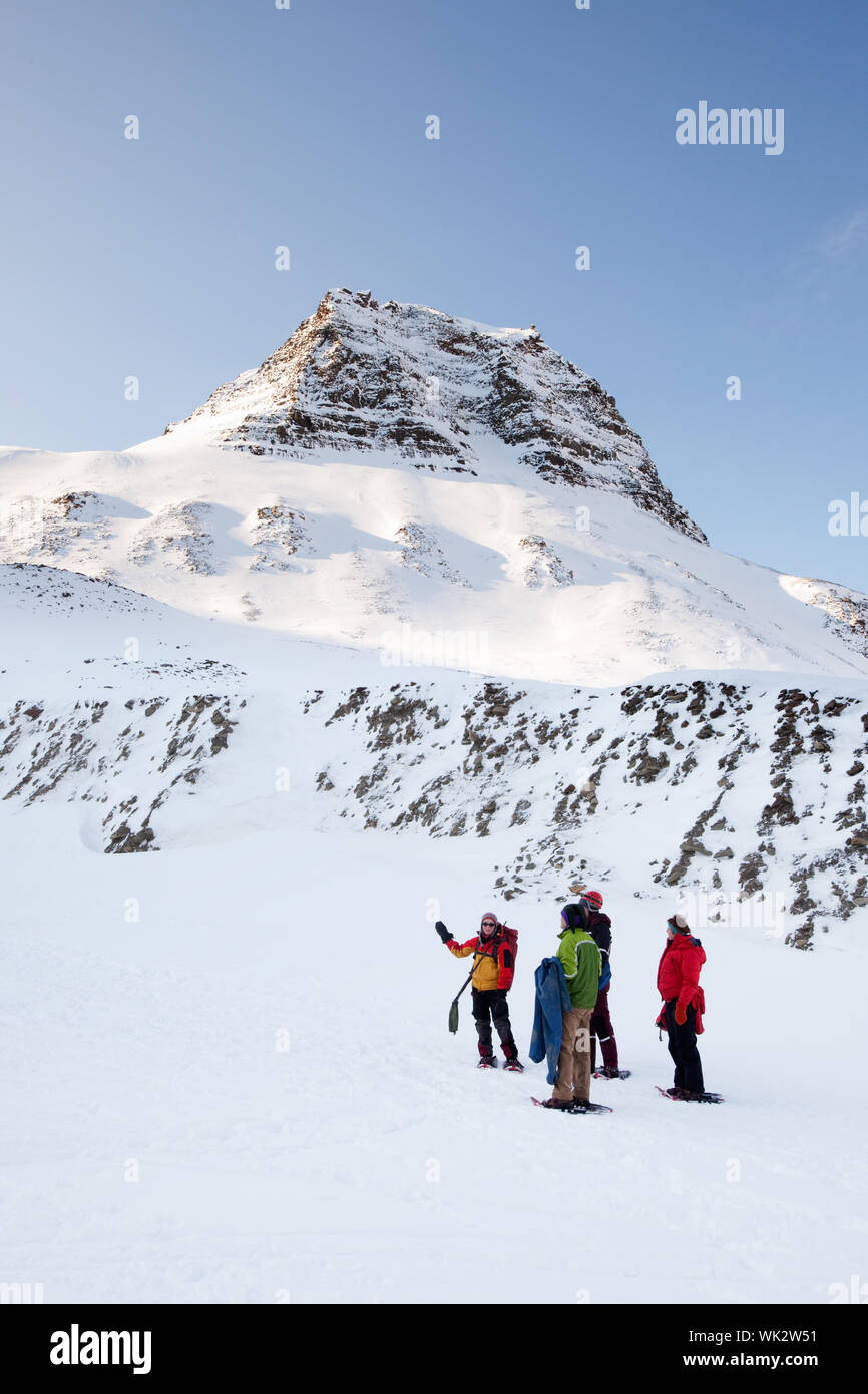 Winter Trek Guide Stock Photo - Alamy