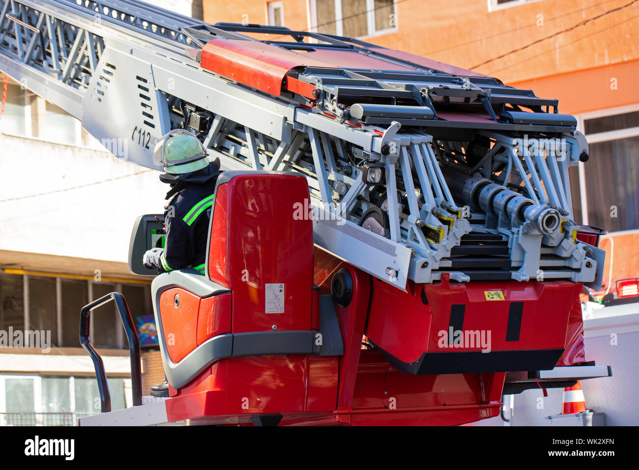 Picture of a new fire truck on mission in Cluj-Napoca, Romania Stock ...
