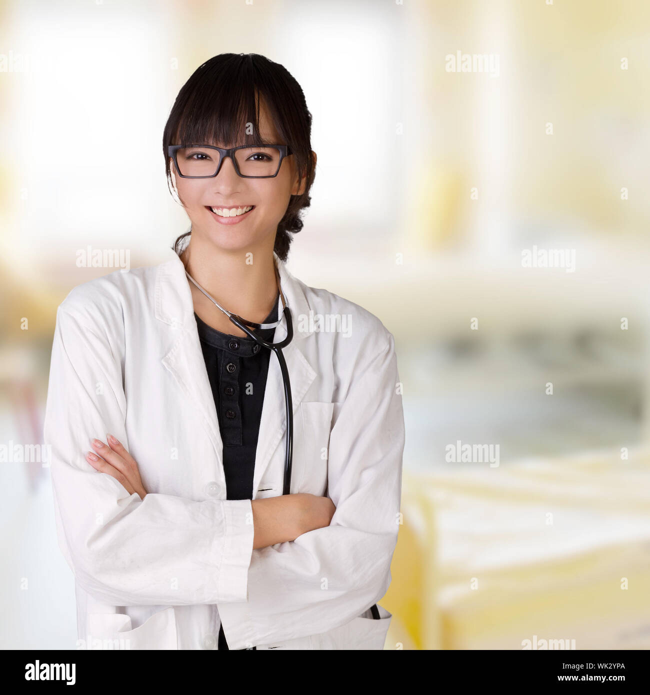 Young Asian doctor of medical smiling in room of hospital Stock Photo ...