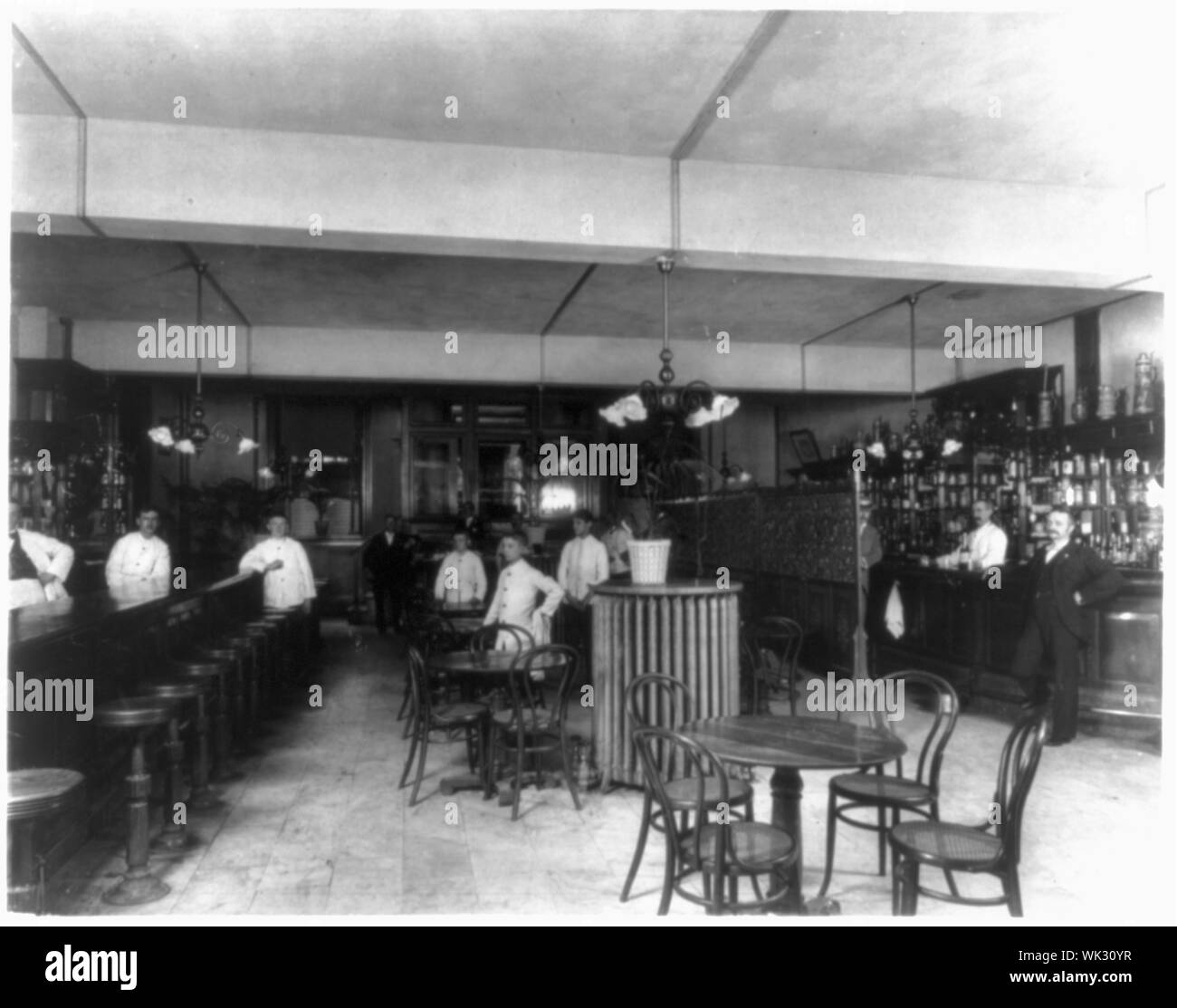 Interior design cafe Black and White Stock Photos & Images - Alamy