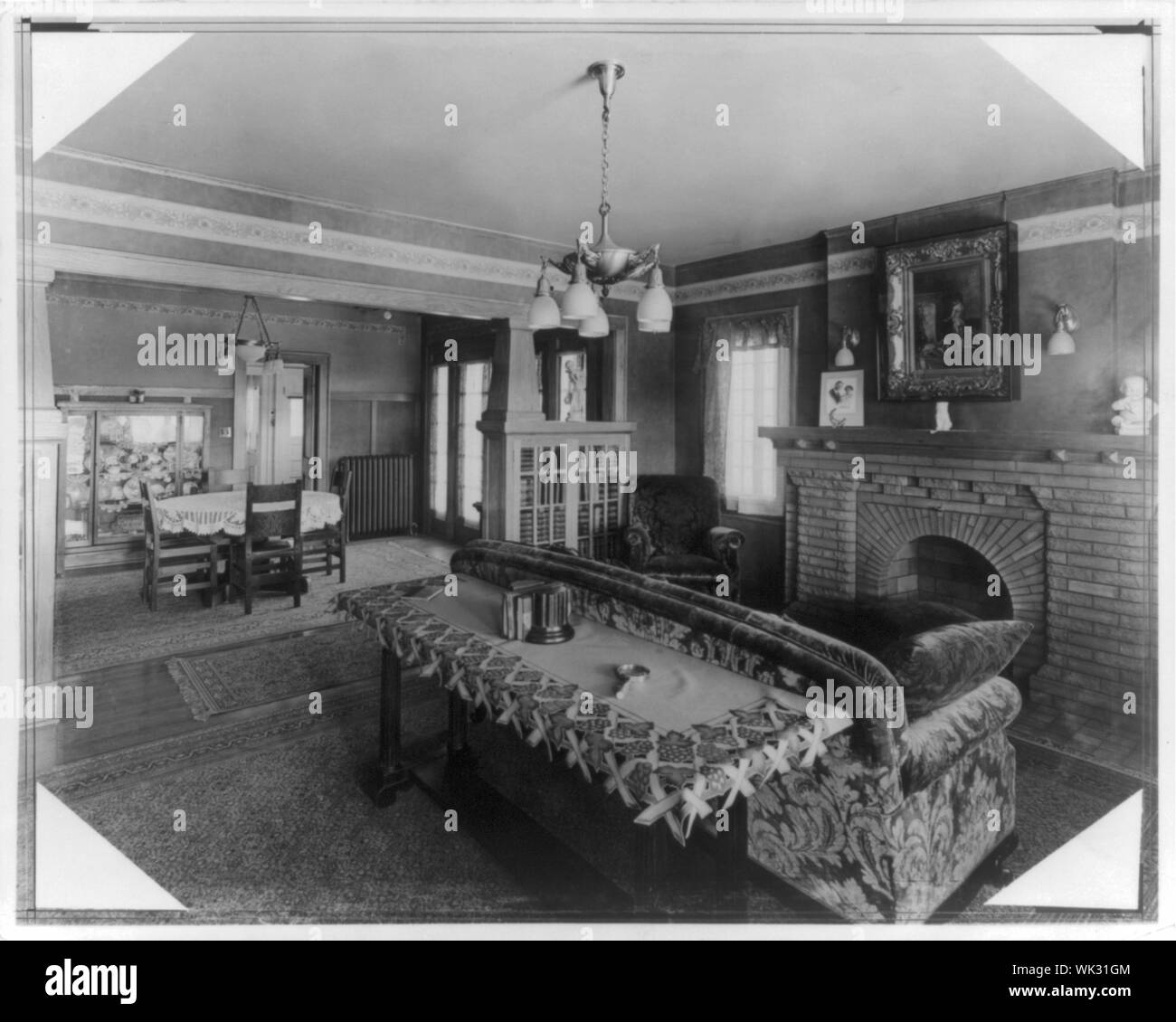 Furniture interior home design Black and White Stock Photos & Images ...