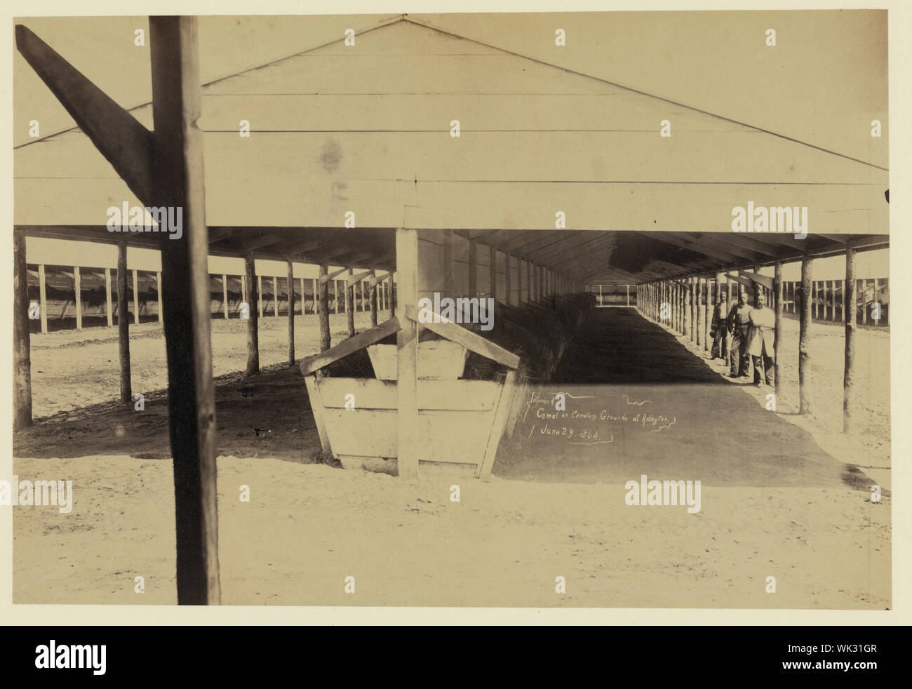 Interior of corral on cemetery grounds at Arlington Stock Photo - Alamy