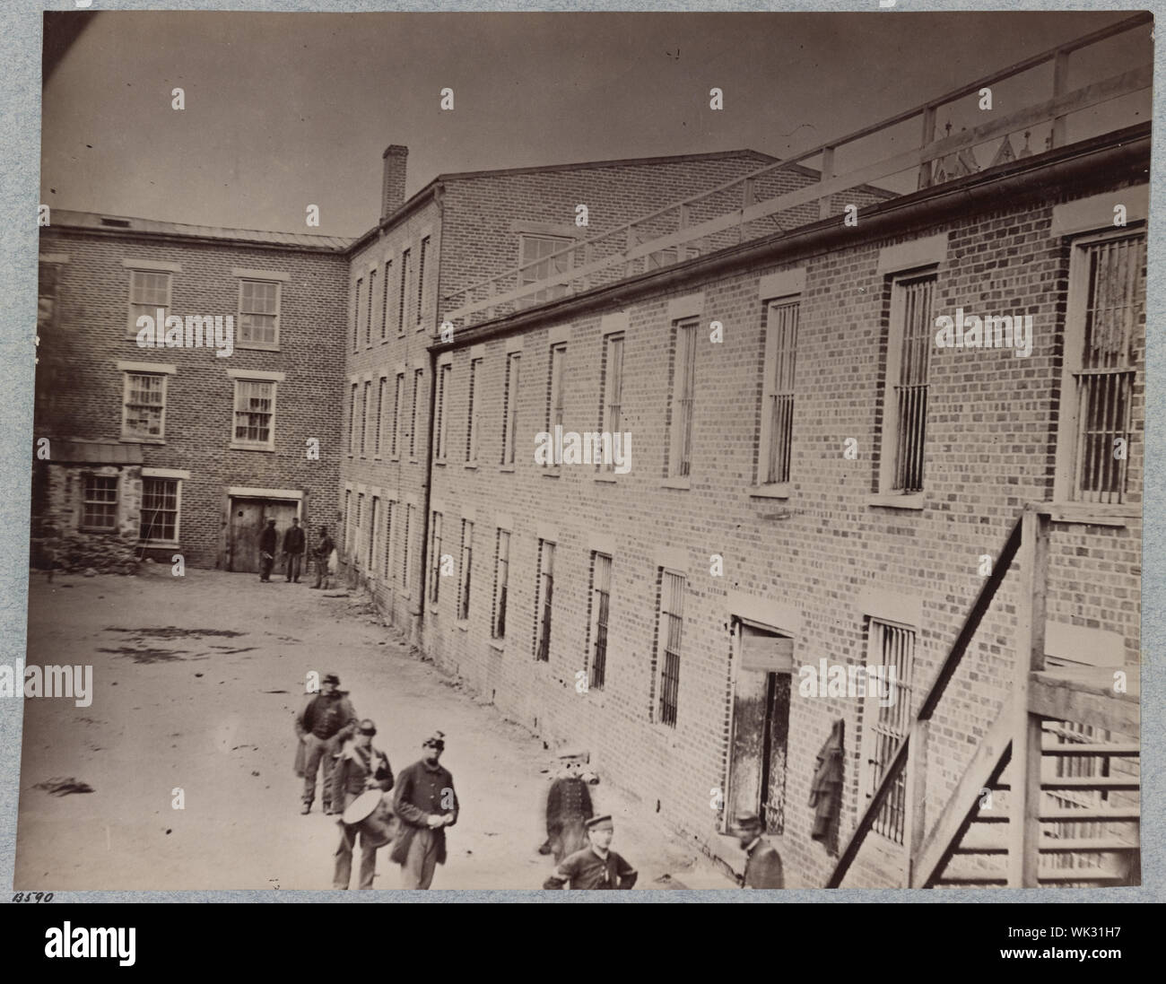 Interior of court-yard, Castle Thunder, Richmond, Va., April, 1865 ...
