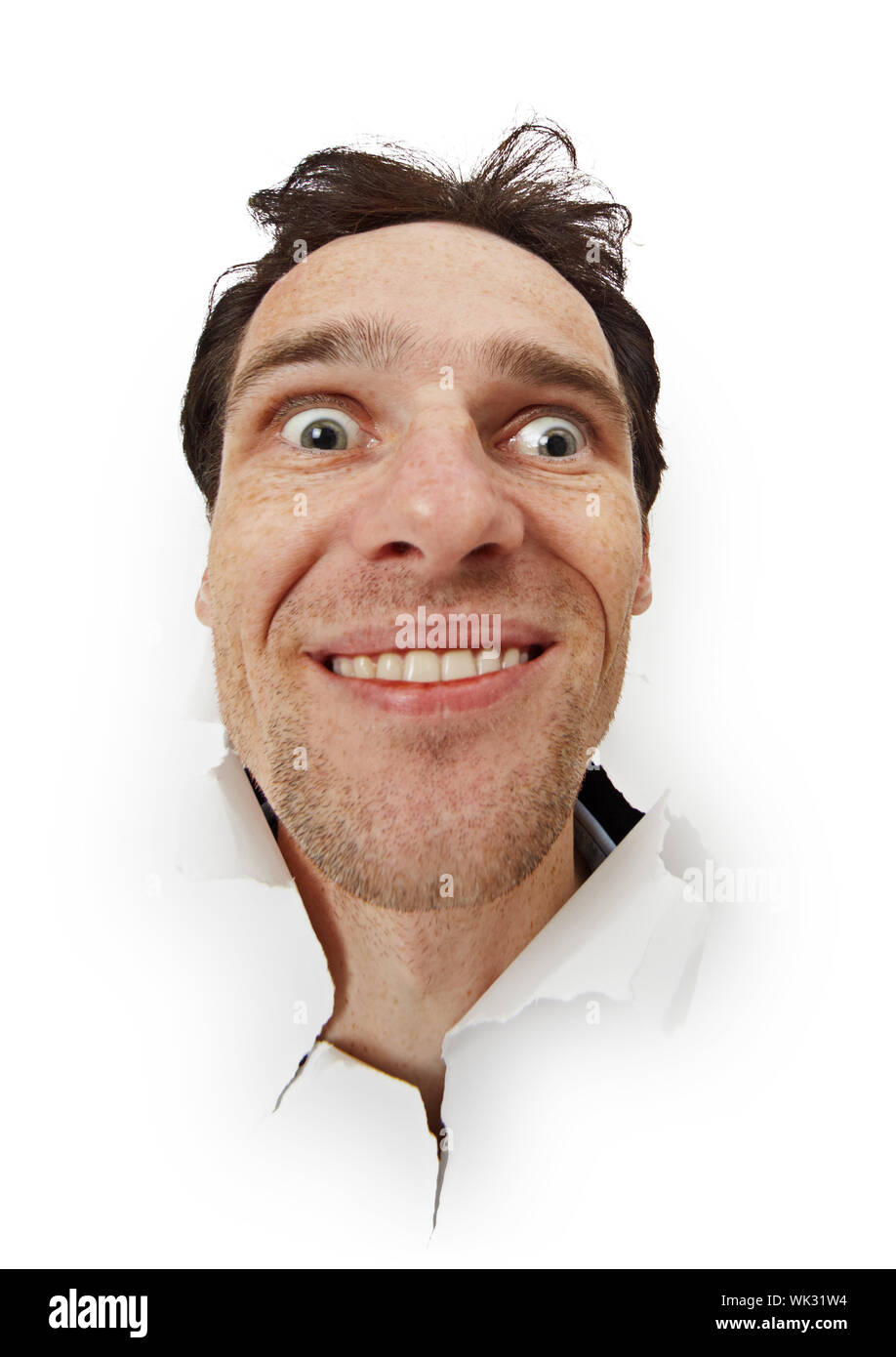 Human face close up squint Cut Out Stock Images & Pictures - Alamy