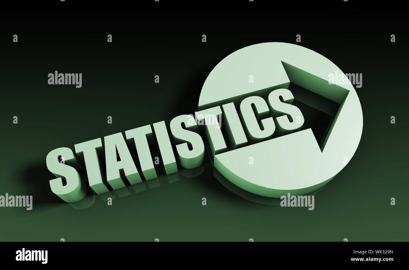 Statistics Concept With an Arrow Going Upwards 3D Stock Photo - Alamy