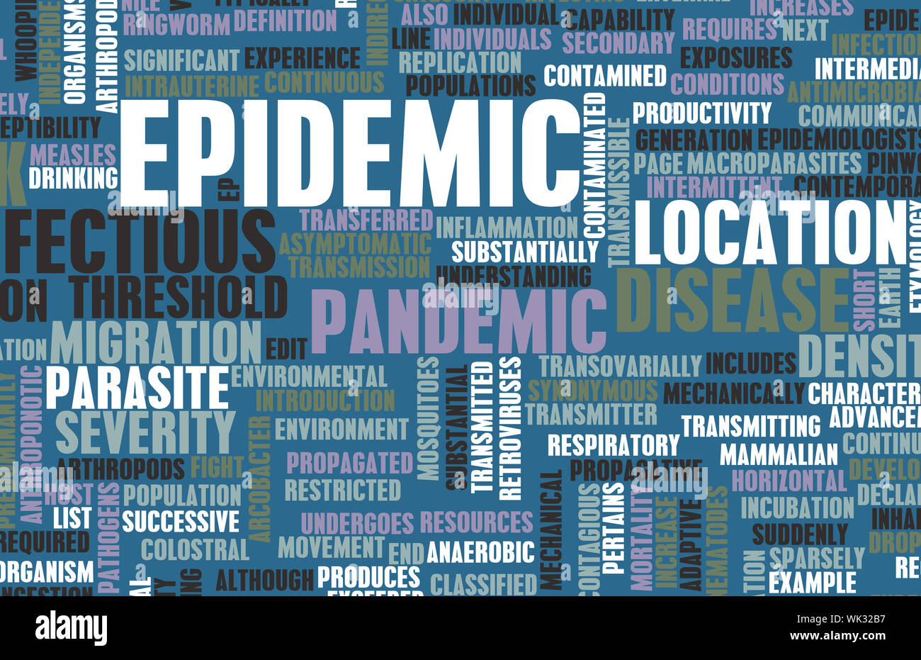 Epidemic as Outbreak of Infectious Disease as Art Stock Photo - Alamy