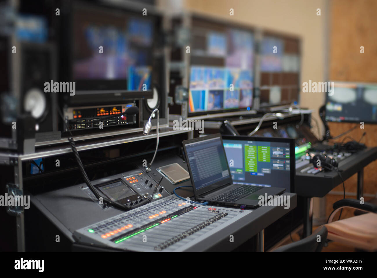 TV studio for filming programs and news Stock Photo - Alamy