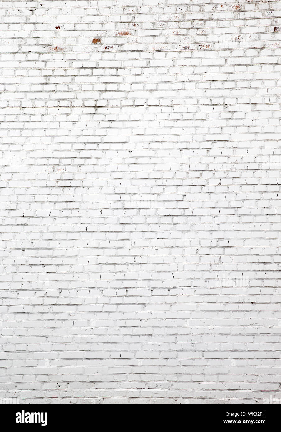 White brick wall for background or texture Stock Photo - Alamy