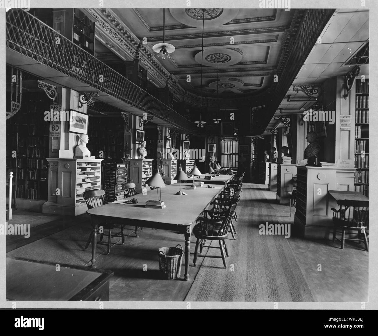 Interior of the Boston Athenaeum Stock Photo - Alamy