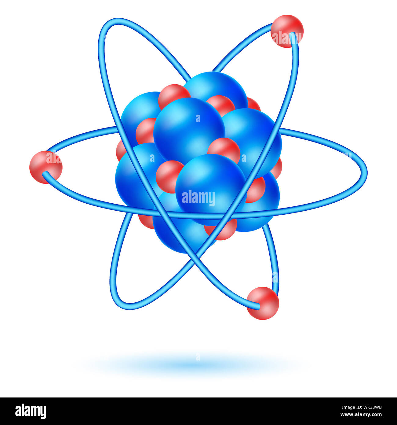 illustration of atom molecule Stock Photo - Alamy