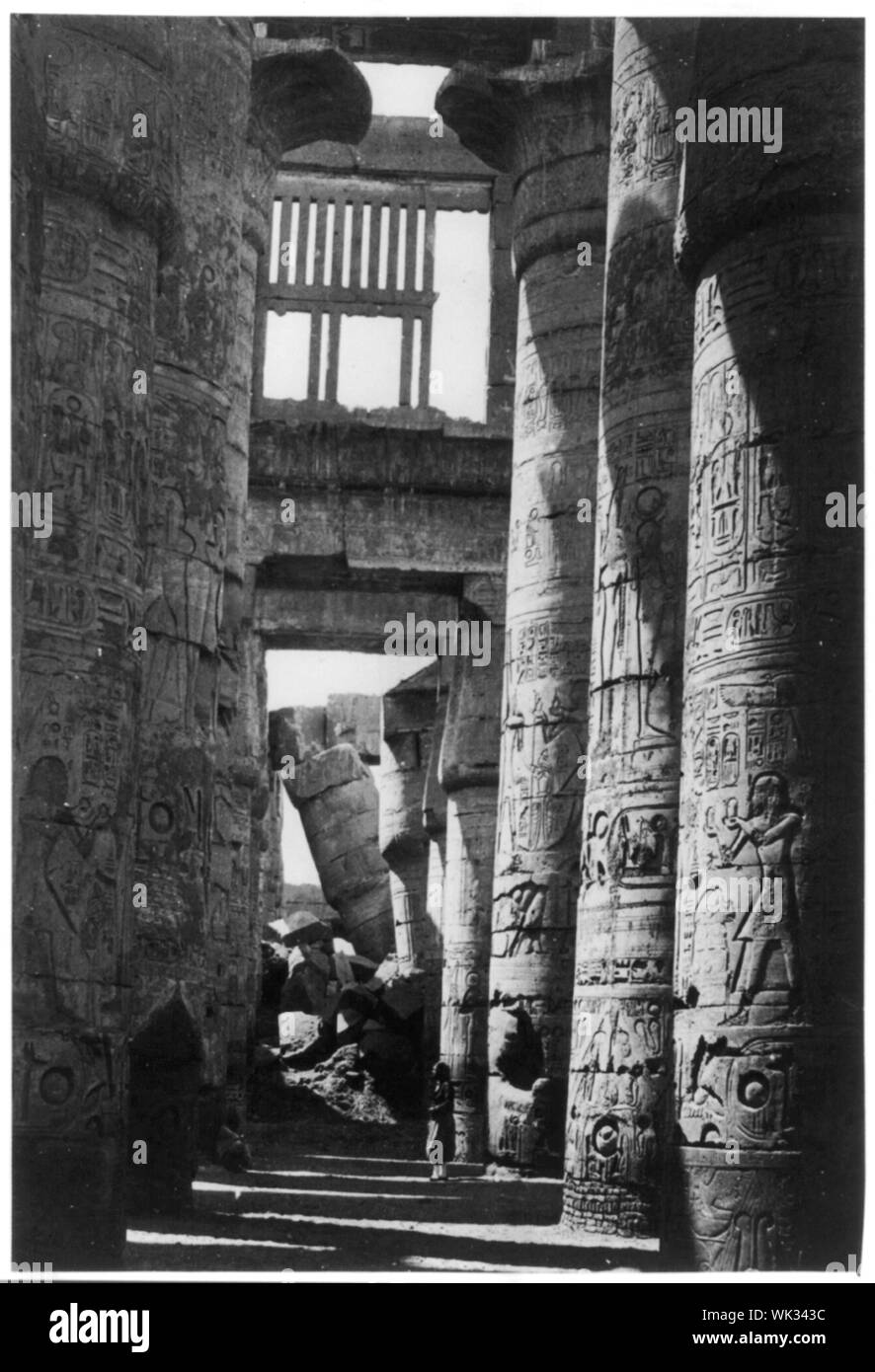 Interior of the Hall of Columns, Karnac Egypt Stock Photo - Alamy