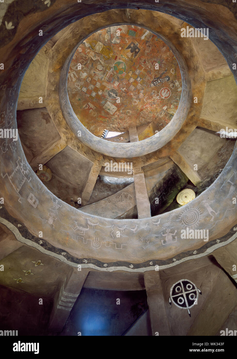 Interior of the Grand Canyon watchtower, Arizona Stock Photo - Alamy