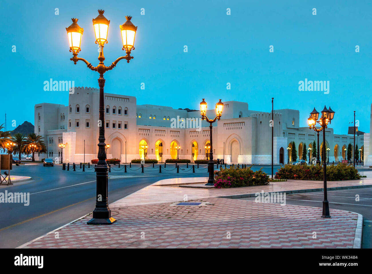 Picture of a night scene in Muscat, Oman Stock Photo - Alamy