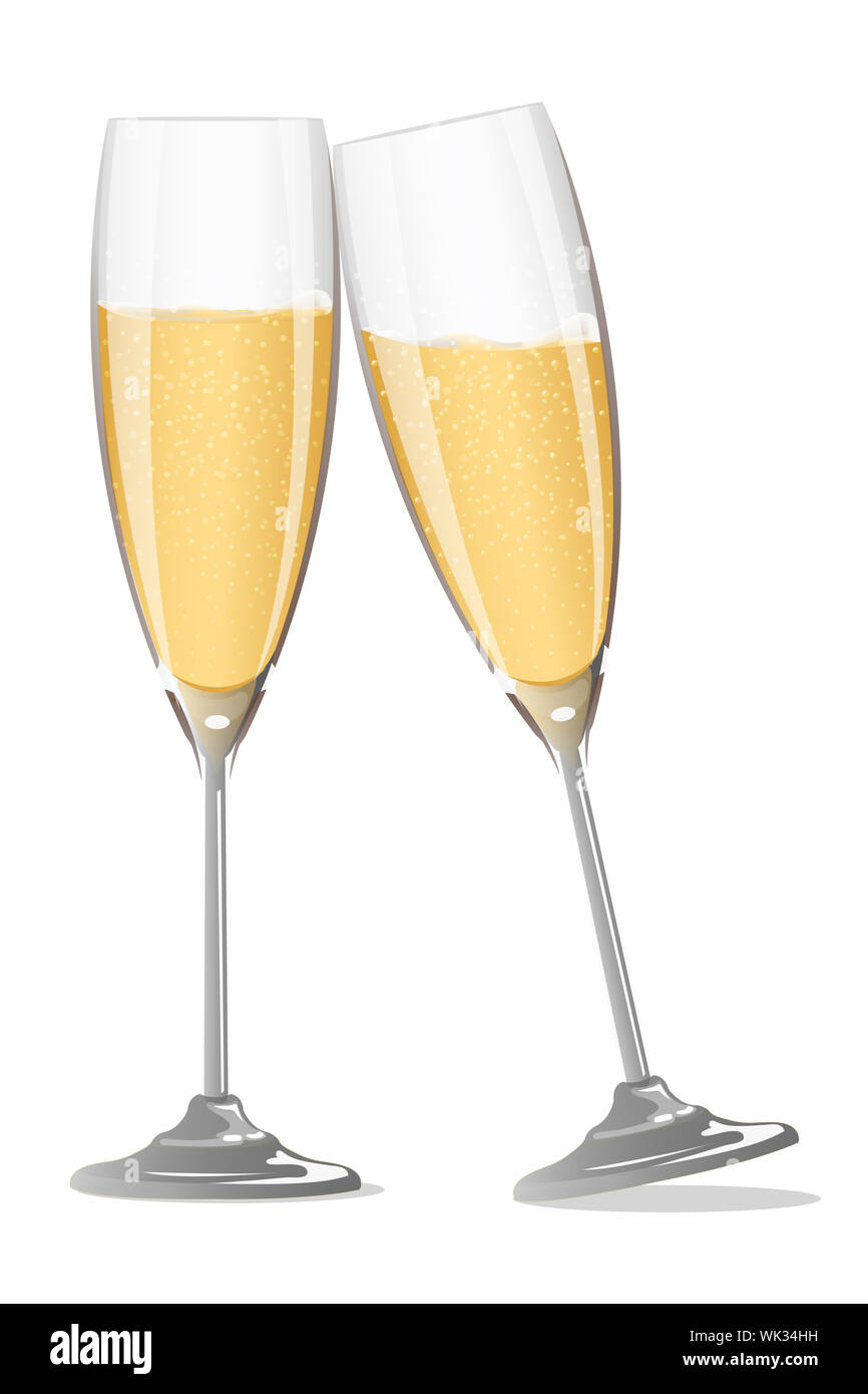 Romantic champagne illustration vector Cut Out Stock Images & Pictures ...