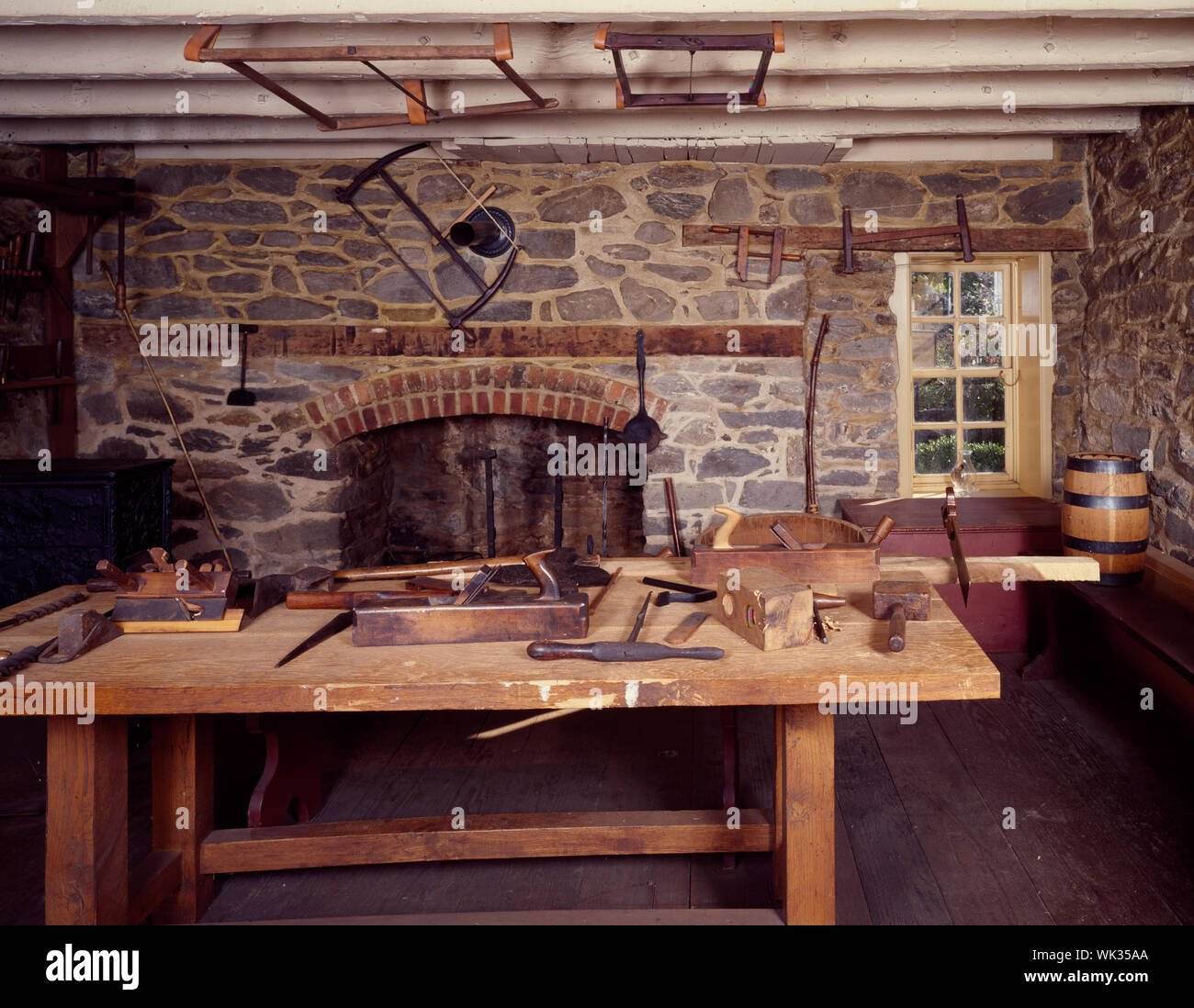 Interior of the Old Stone House in Georgetown, an everyday home and one ...