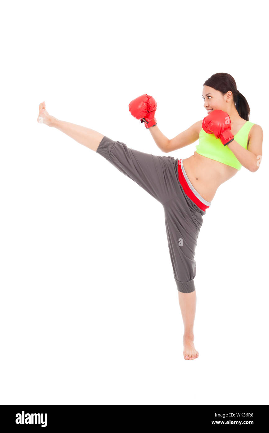 Beautiful girl kicking up hi-res stock photography and images - Alamy