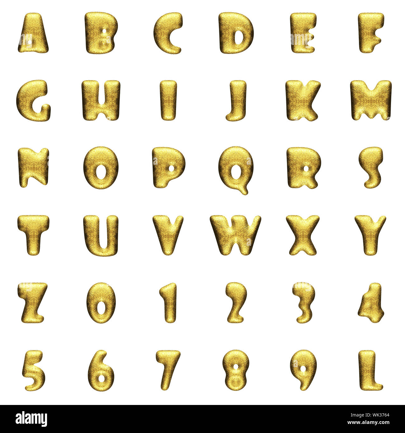 golden alphabet set on white background Stock Photo - Alamy