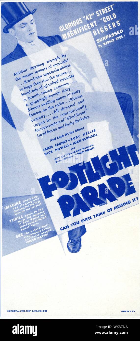 JAMES CAGNEY RUBY KEELER JOAN BLONDELL and DICK POWELL in FOOTLIGHT ...