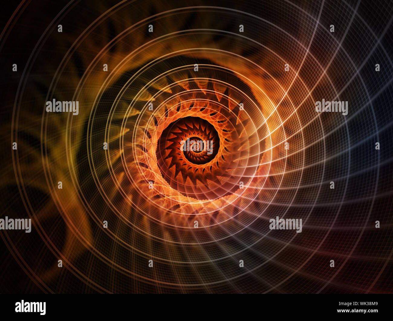 Geometry of Space series. Background design of conceptual grids, curves ...
