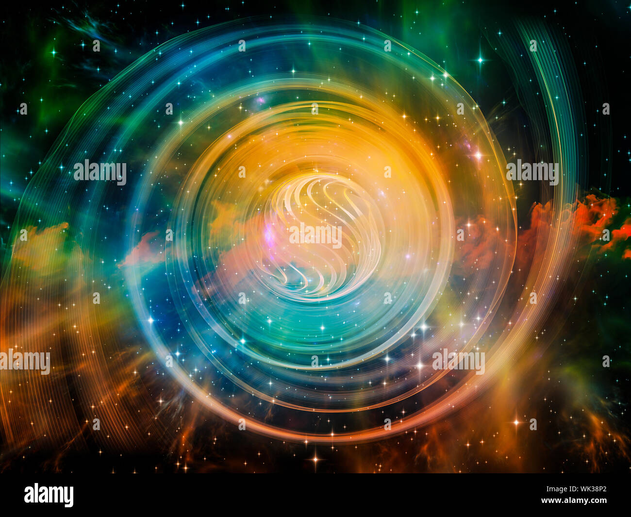 Space Vortex series. Composition of translucent vortex, fractal ...