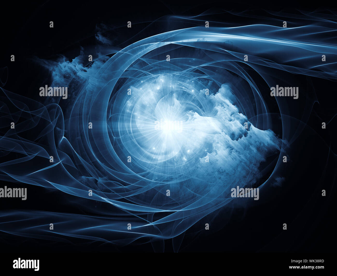 Space Vortex series. Artistic abstraction composed of translucent ...