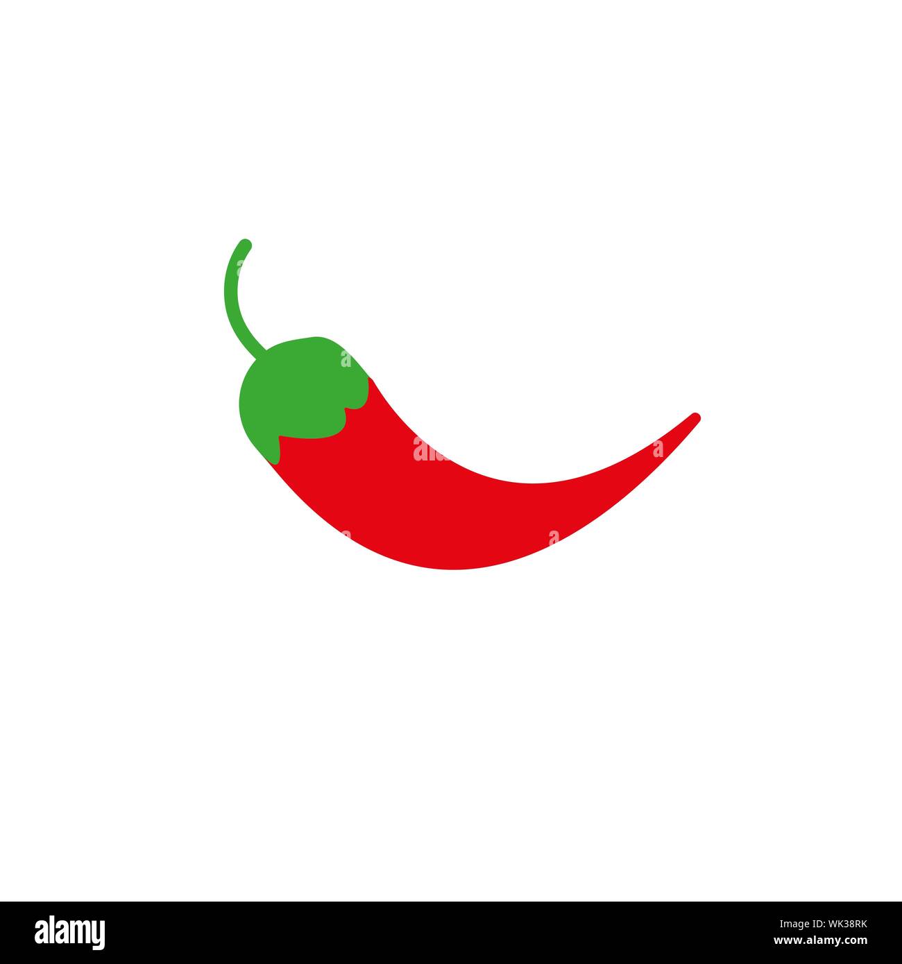 Red chili pepper icon. Flat design. Vector. eps 10 Stock Vector Image ...