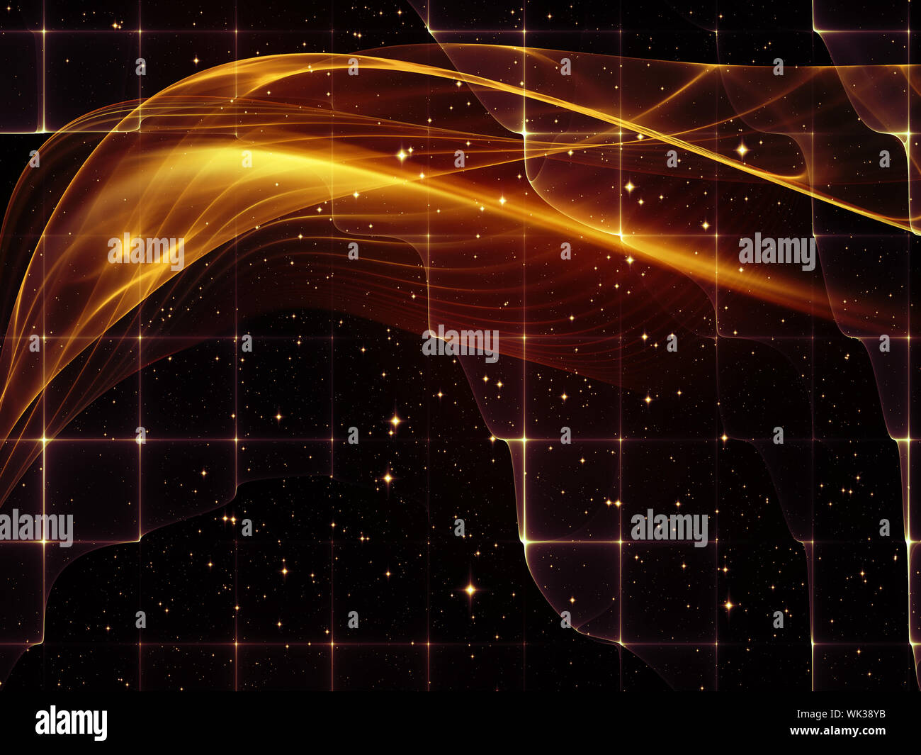 Geometry of Space series. Design composed of conceptual grids, curves ...