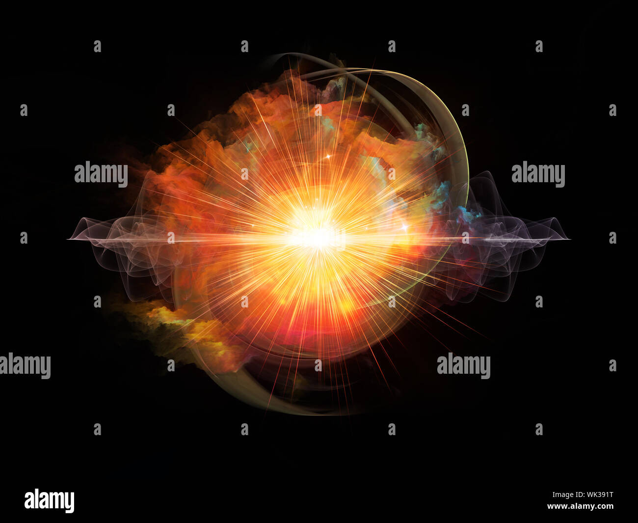 Space Vortex series. Composition of translucent vortex, fractal ...