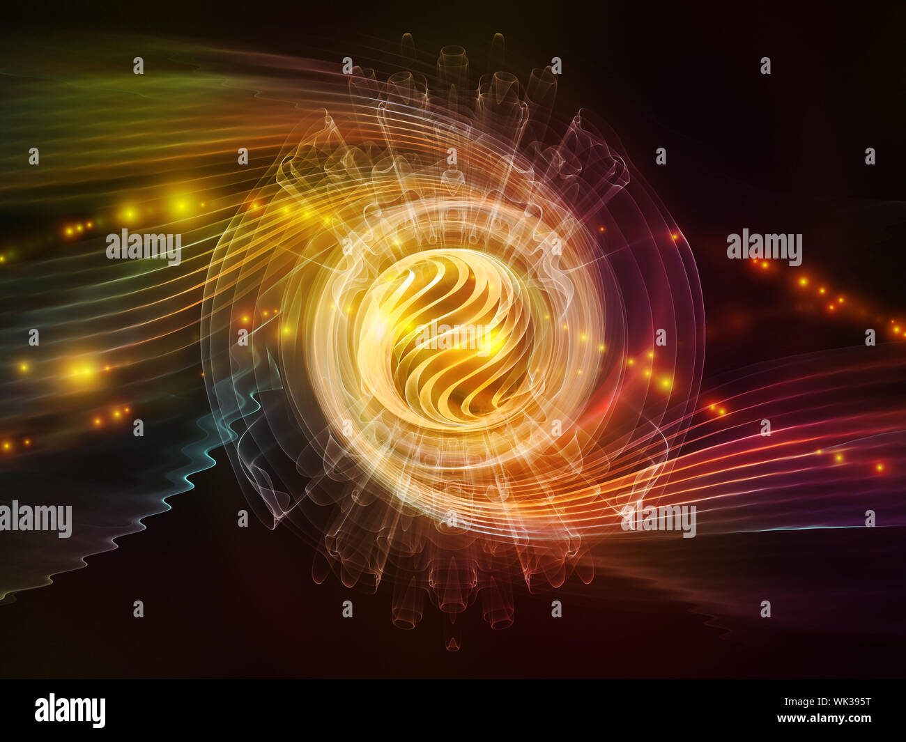 Atomic series. Interplay of lights and fractal elements on the subject ...