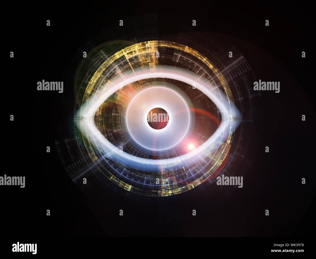 Eye Particle series. Composition of eye shape and fractal elements on ...