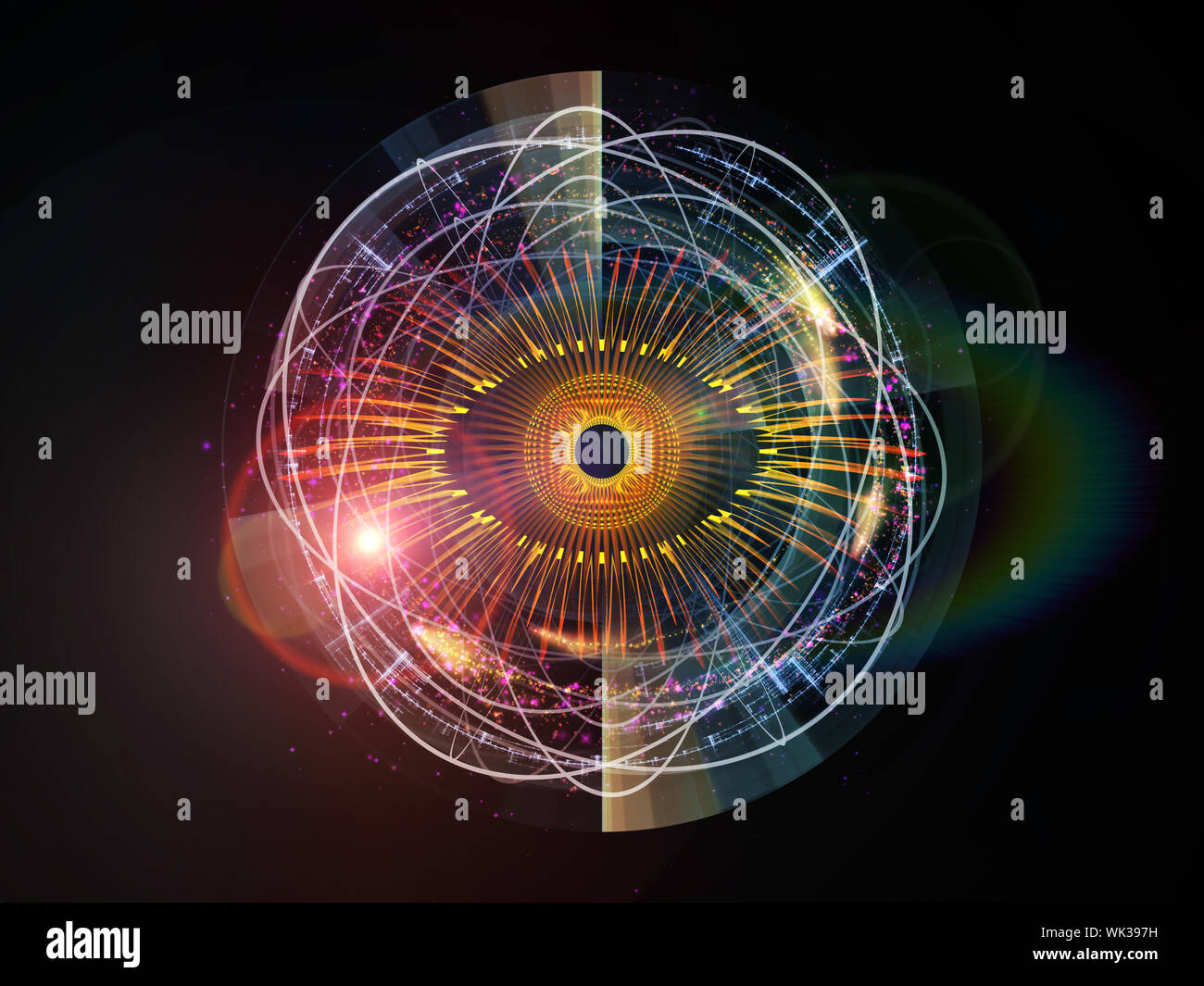 Stylish particle hi-res stock photography and images - Alamy