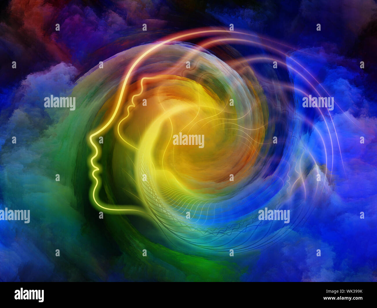 Internal Recurrence series. Composition of human profile and fractal ...