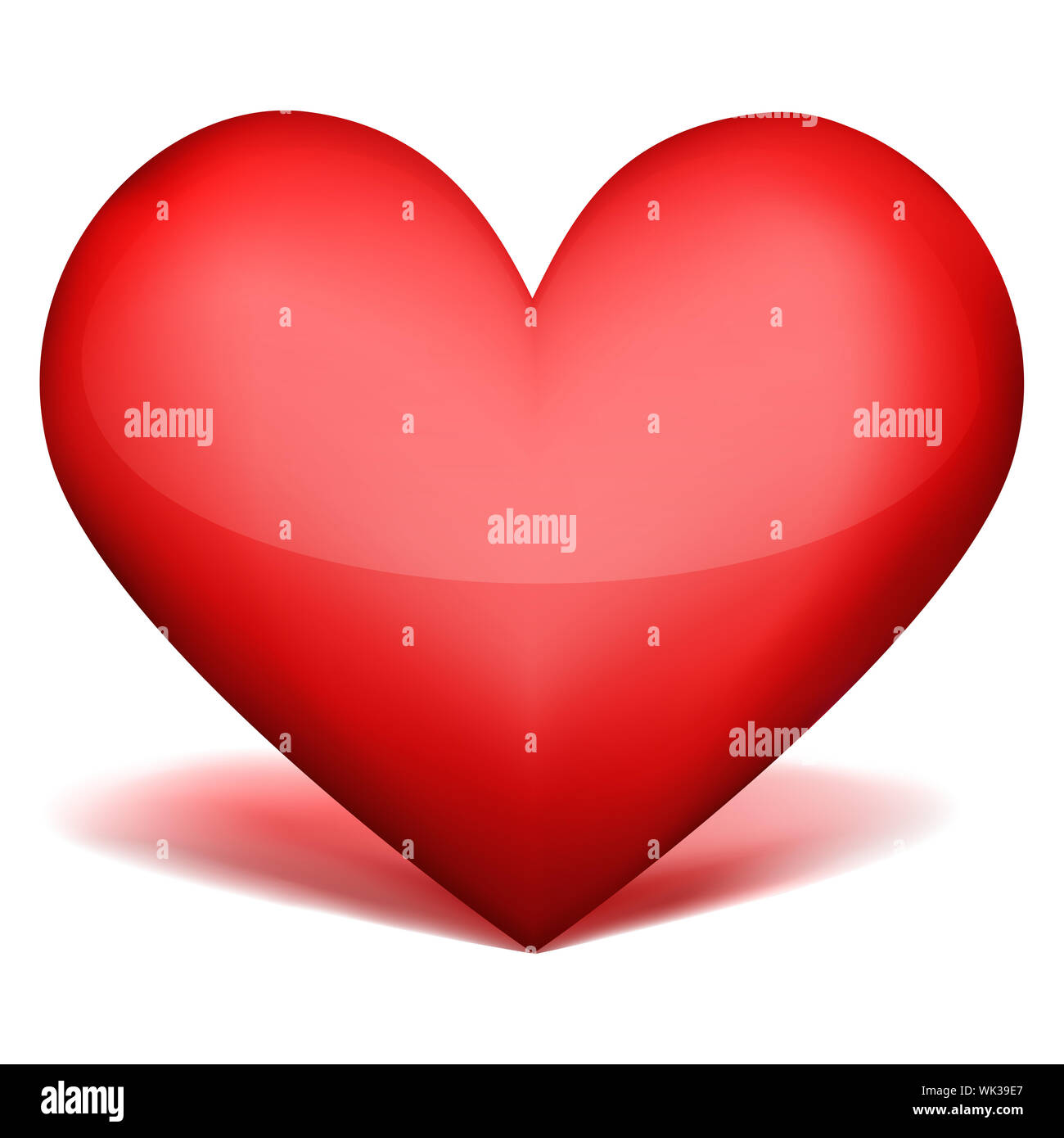 illustration of isolated red heart Stock Photo - Alamy
