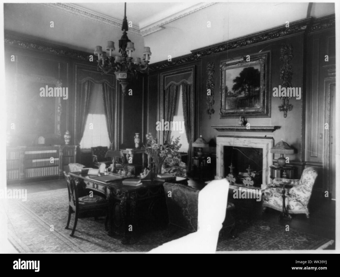 Interior view of Mrs. Hamilton Rice home in Newport, Rhode Island, with ...