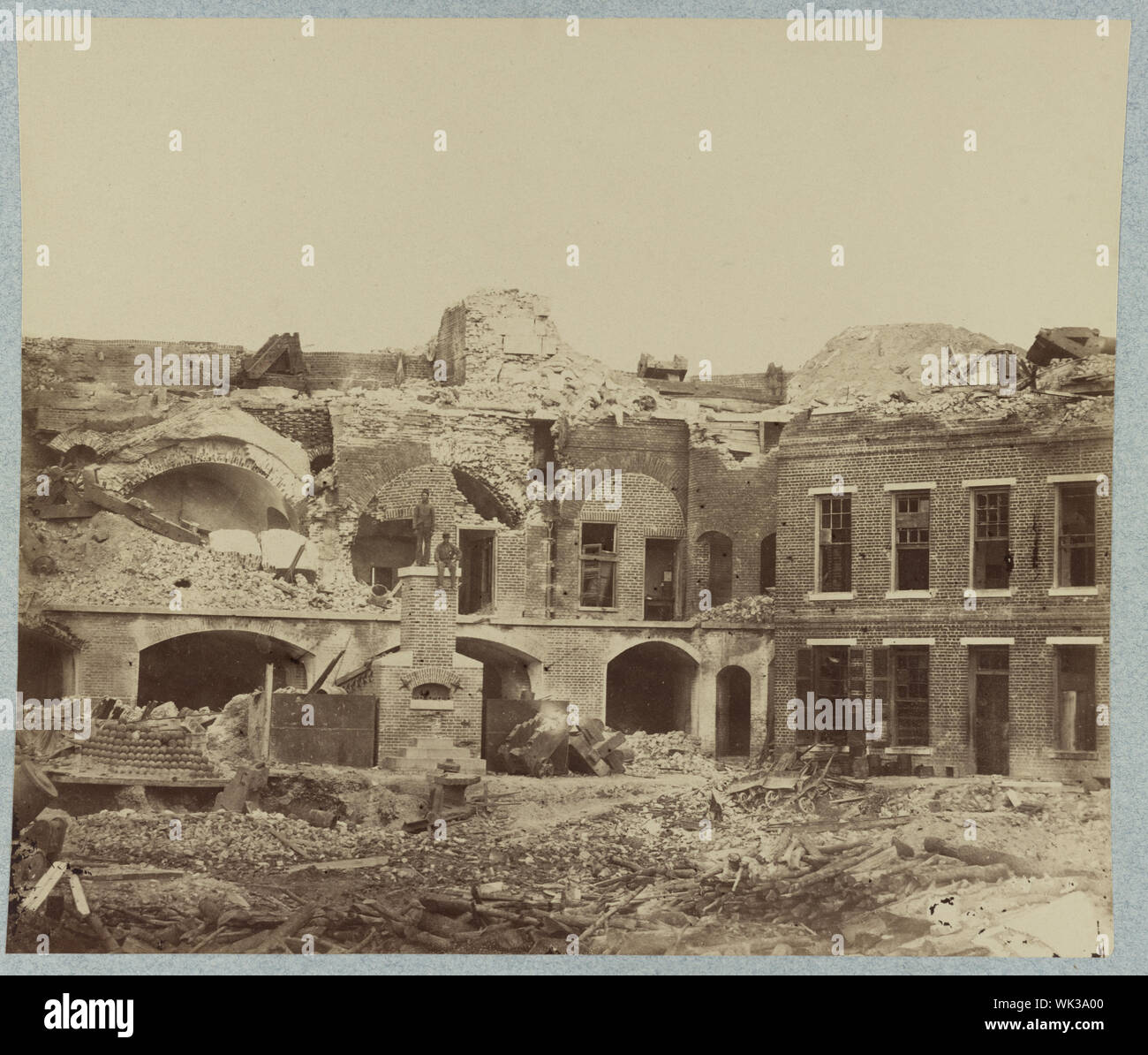 Interior view of Fort Sumter in 1864 i.e. 1863 taken by a Confederate ...