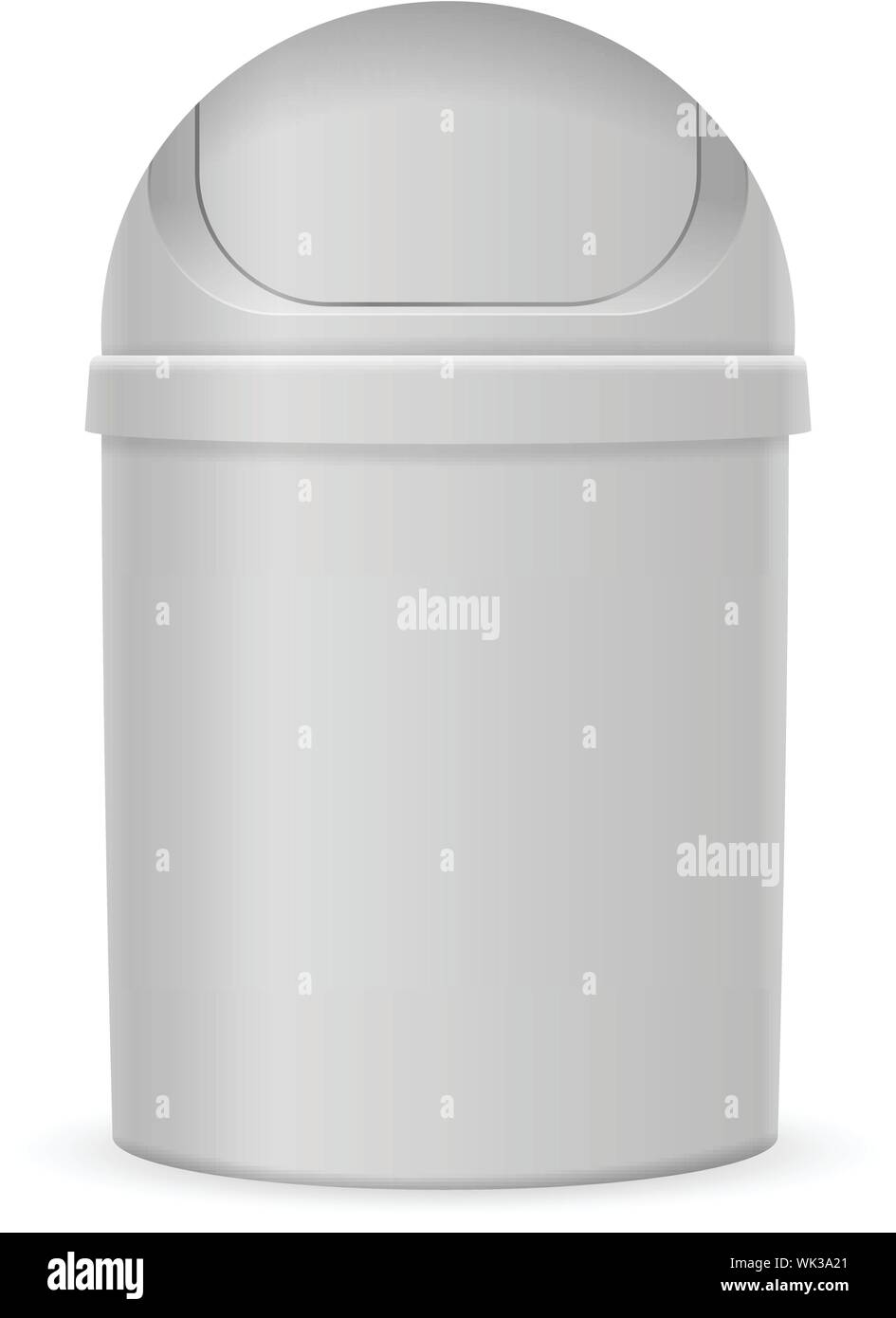 Swing lid trash can on a white background. Vector illustration Stock ...