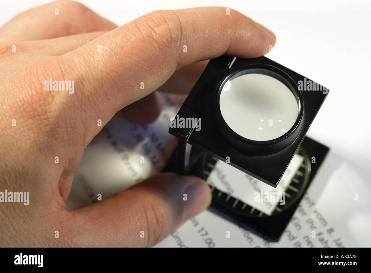 Checking the text Stock Photo - Alamy