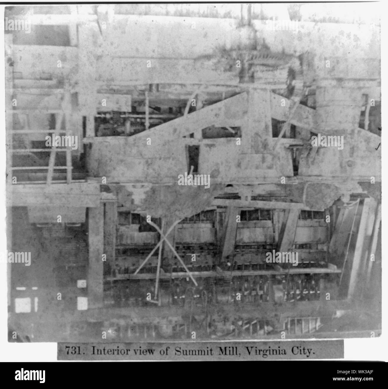 Interior view of Summit Mill, Virginia City Stock Photo - Alamy