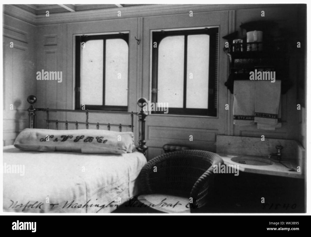 Interior view of steamboat cabin Stock Photo - Alamy