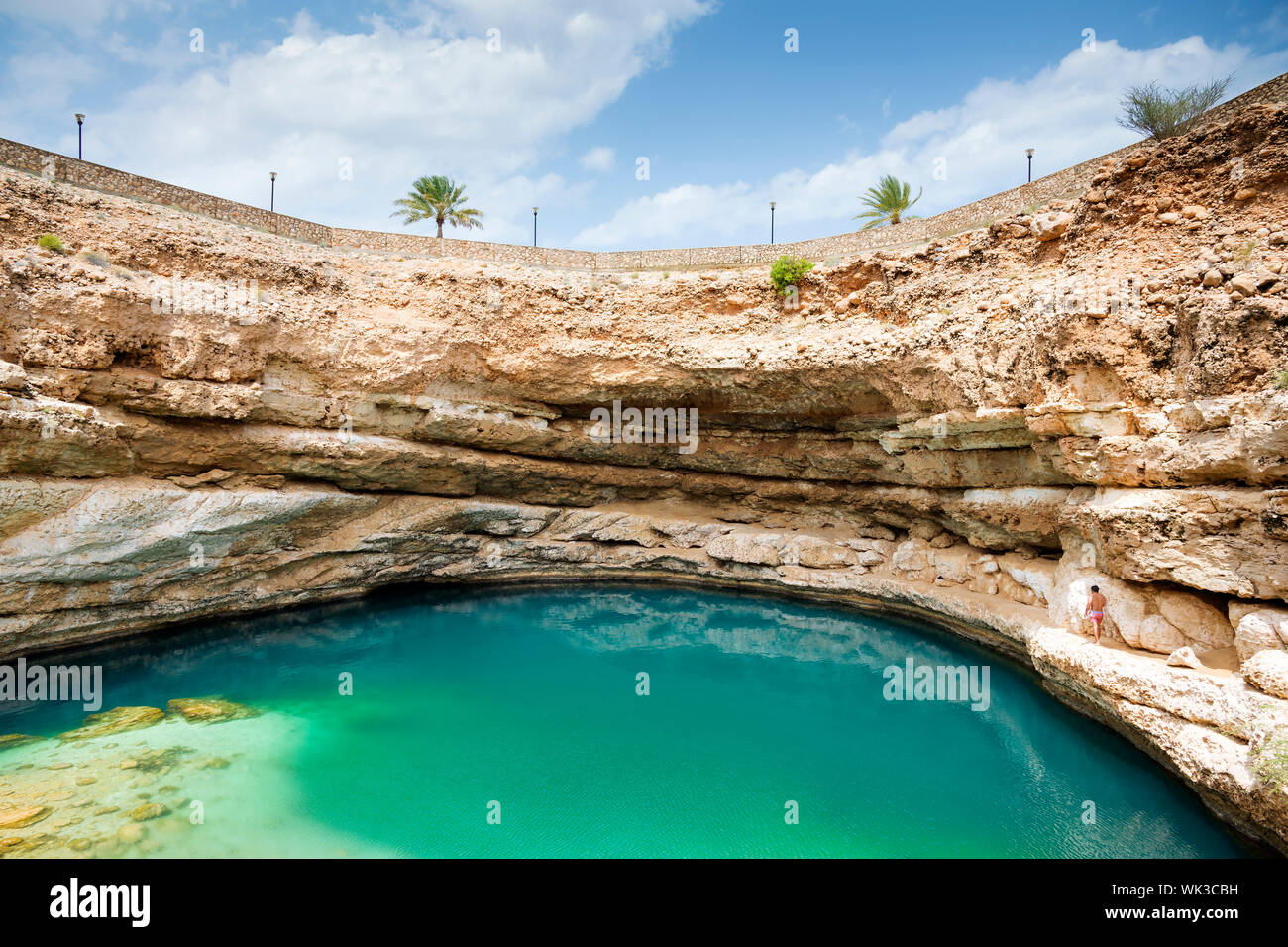 Picture of the Bimmah sinkhole in Oman Stock Photo - Alamy