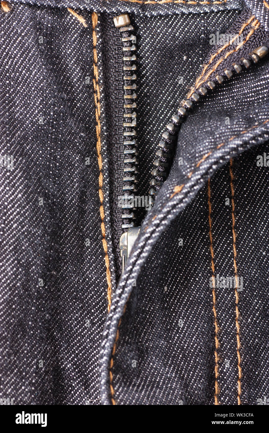 Closeup view opened zipper hi-res stock photography and images - Alamy