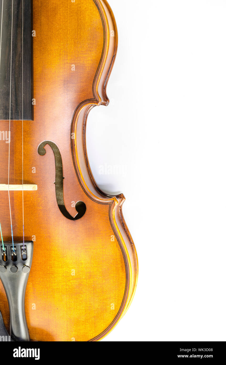 music string instrument violin isolated on white background Stock Photo ...