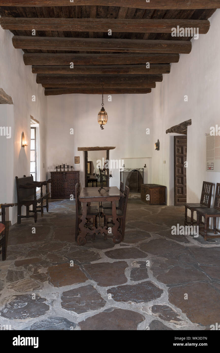 Interior view of the Spanish Governor's Palace in San Antonio, Texas ...