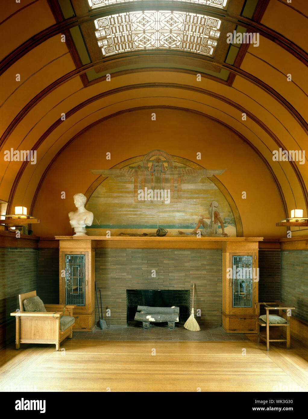Interior, Frank Lloyd Wright Home and Studio, Oak Park, Illinois Stock ...