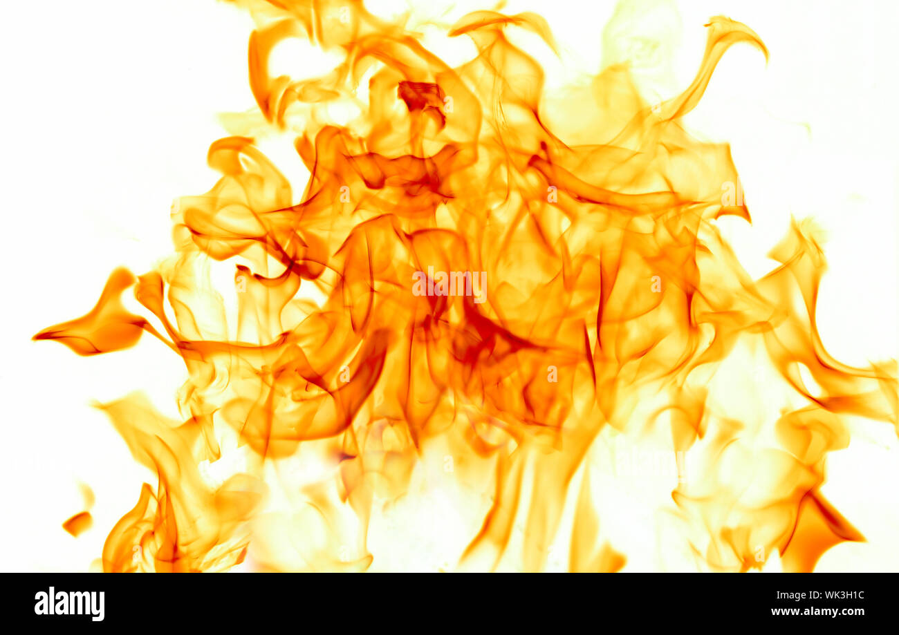 Flames on white hi-res stock photography and images - Alamy