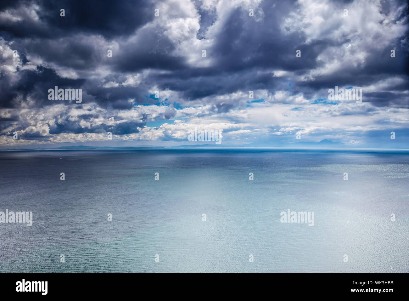 Overcast weather over sea Stock Photo - Alamy